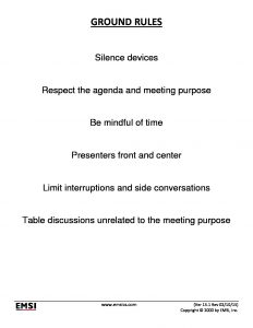 Ground Rules – EMSI