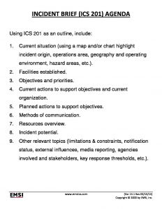 Incident Briefing – EMSI